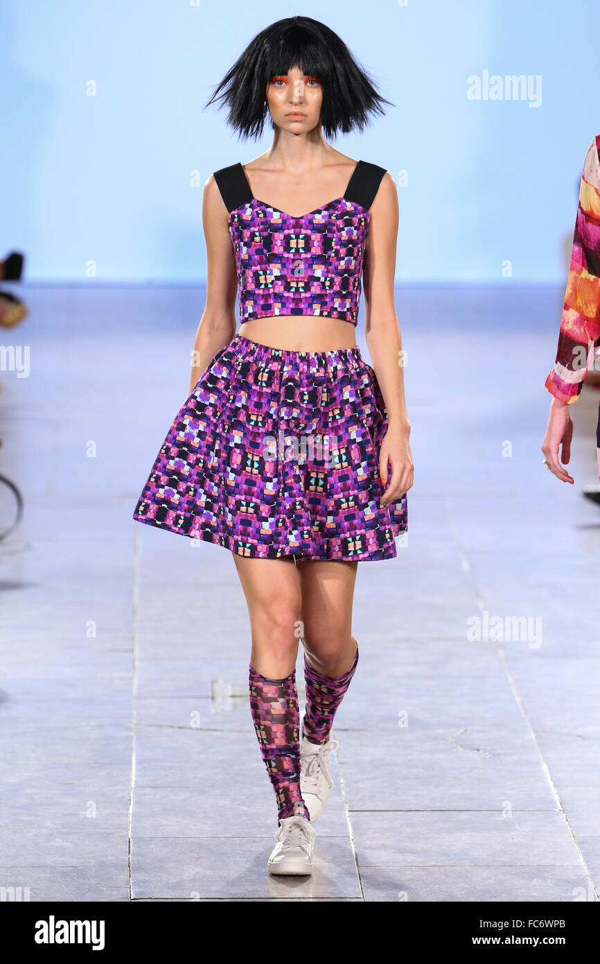 Model walks Alexandra Frida runway at the FTL Moda Spring 2016 during ...