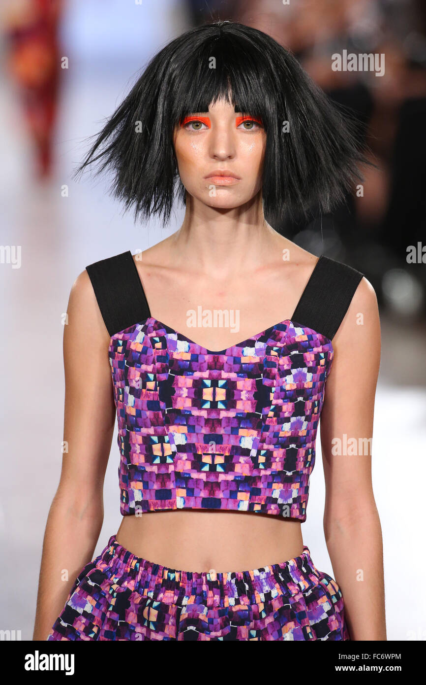 Model walks Alexandra Frida runway at the FTL Moda Spring 2016 during ...