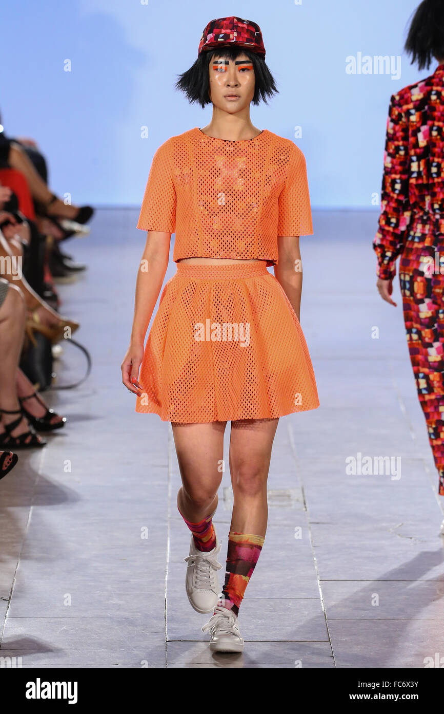 Model walks Alexandra Frida runway at the FTL Moda Spring 2016 during ...