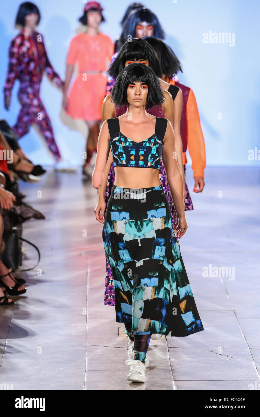 Models walk runway finale Alexandra Frida show at the FTL Moda Spring ...