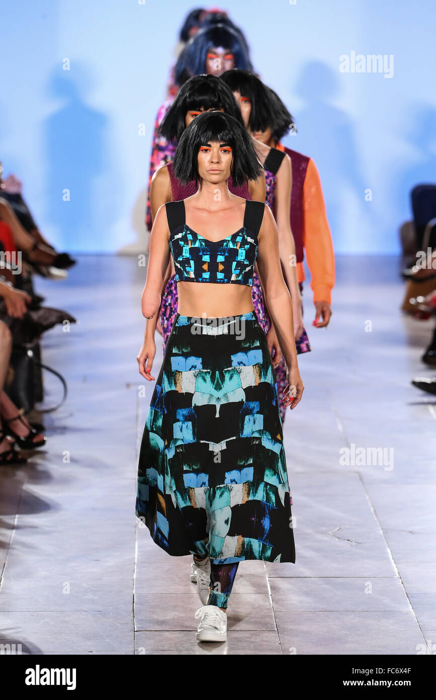 Models walk runway finale Alexandra Frida show at the FTL Moda Spring ...