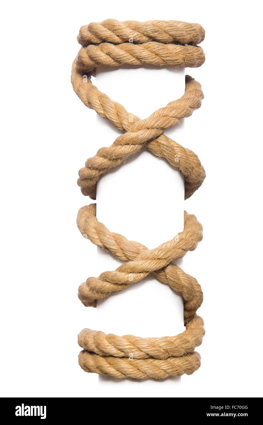 Rope isolated on the white background Stock Photo - Alamy