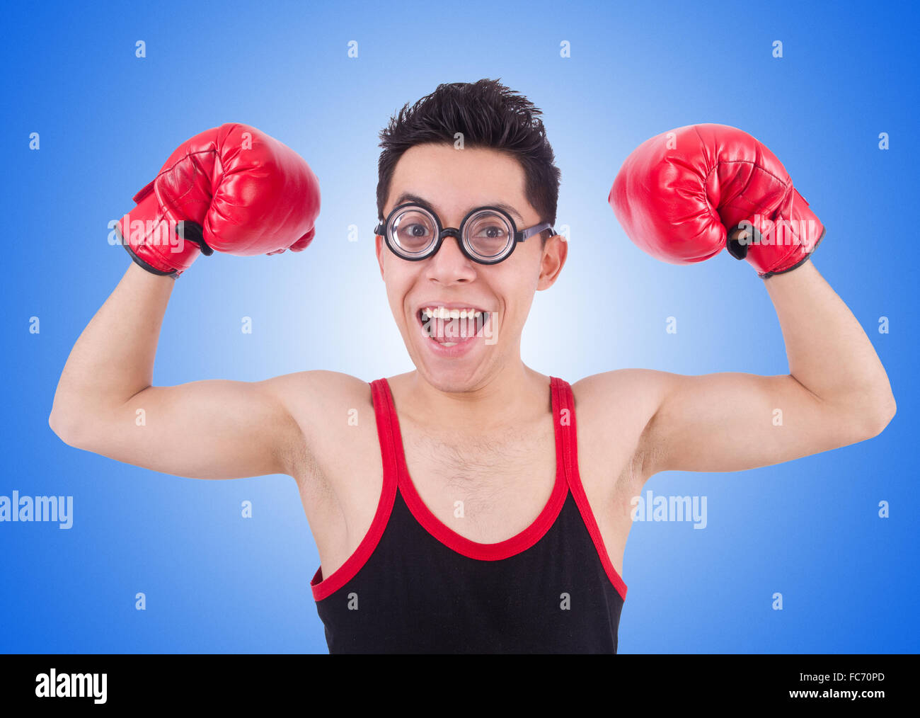 Funny boxer isolated on the white background Stock Photo - Alamy