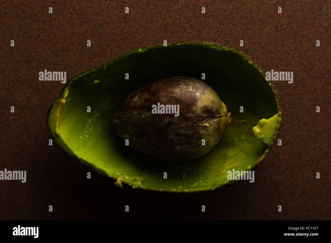 avocado peel with seed Stock Photo - Alamy