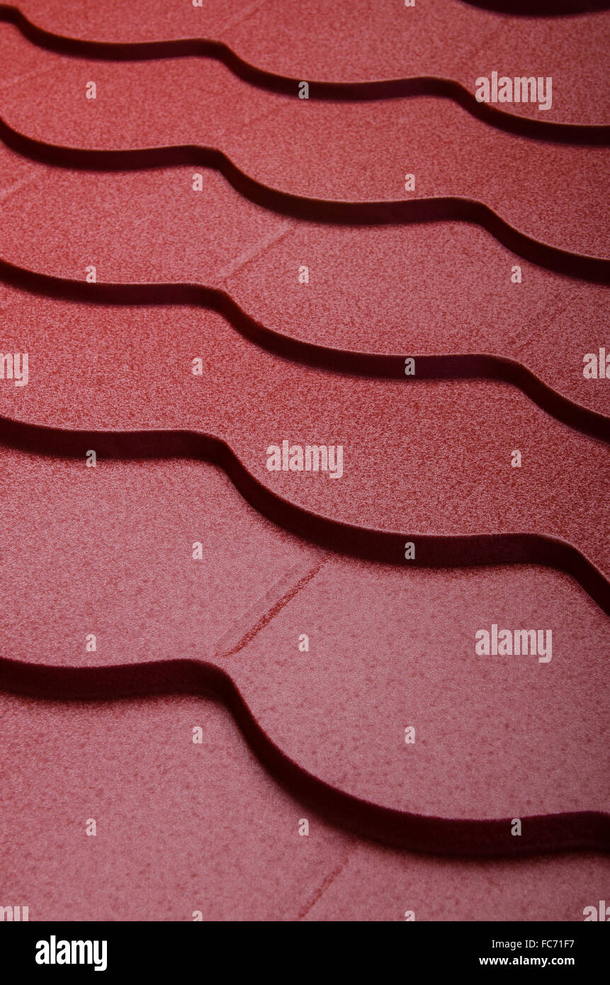 Close up of metal roof tile Stock Photo - Alamy