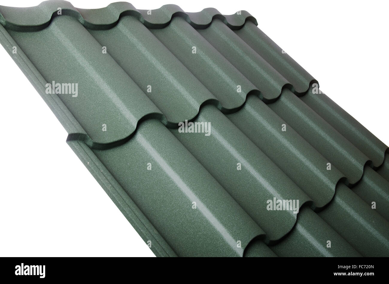 Close up of metal roof tile Stock Photo - Alamy