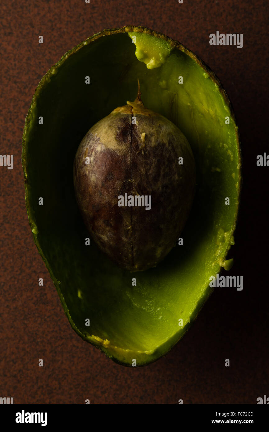 avocado peel with seed Stock Photo - Alamy