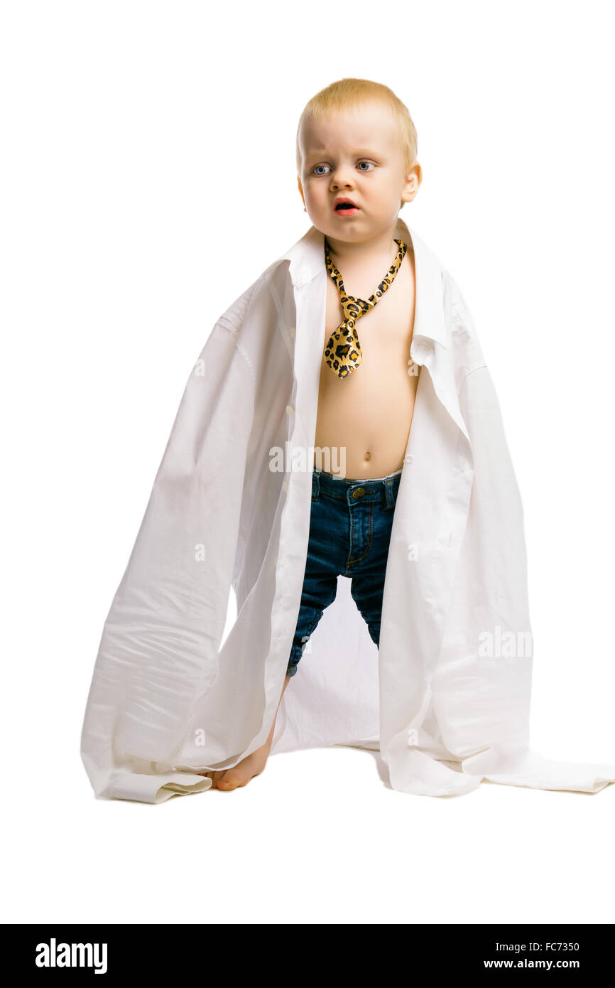 Boy in shirt tie hi-res stock photography and images - Alamy