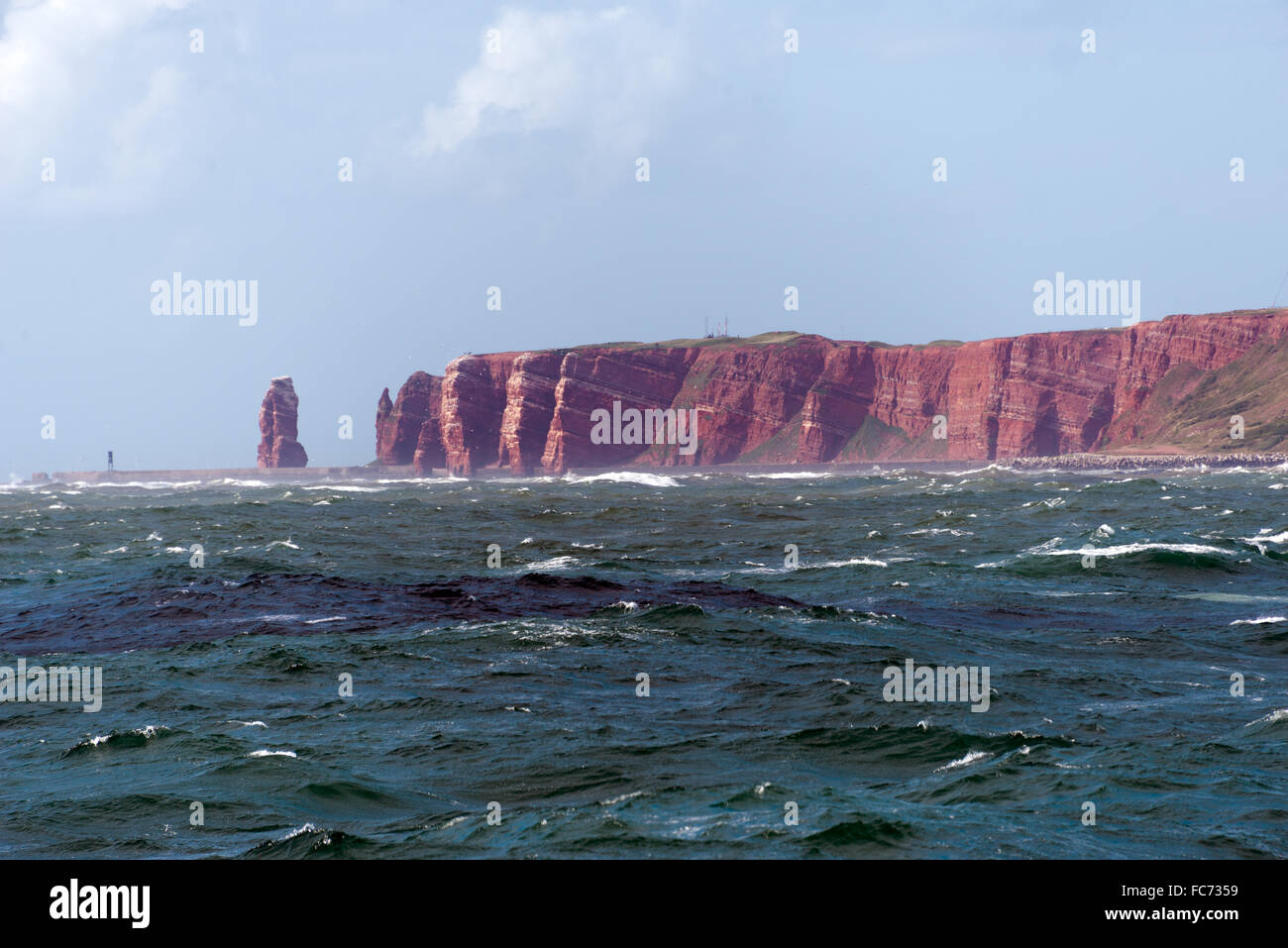 heligoland island in rough seas Stock Photo - Alamy