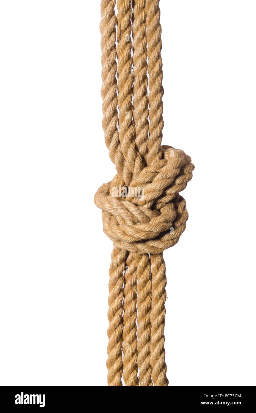 Rope isolated on the white background Stock Photo - Alamy