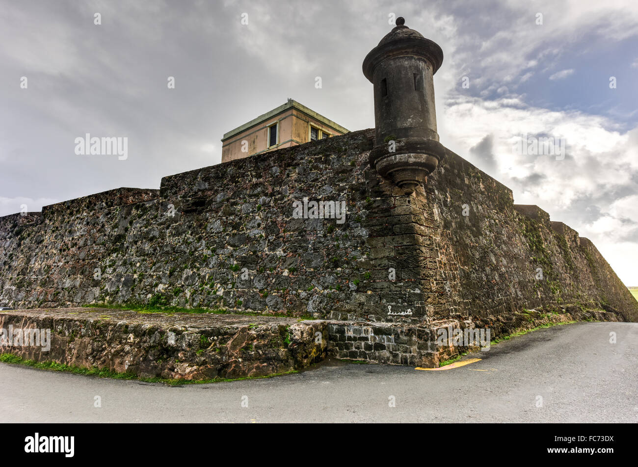 City Walls and lookout of San Juan, Puerto Rico Stock Photo - Alamy