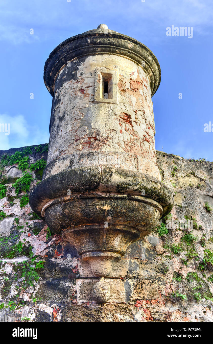 City Walls and lookout of San Juan, Puerto Rico Stock Photo - Alamy