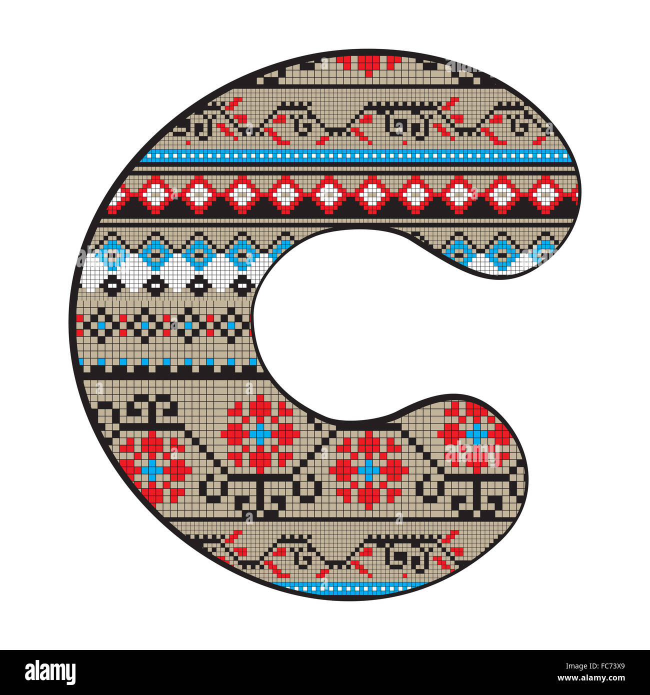 C letter decorated Stock Photo - Alamy