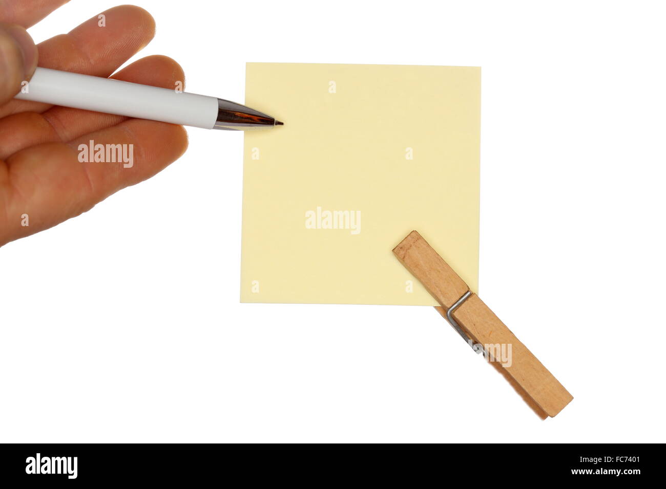 writing on yellow note Stock Photo - Alamy