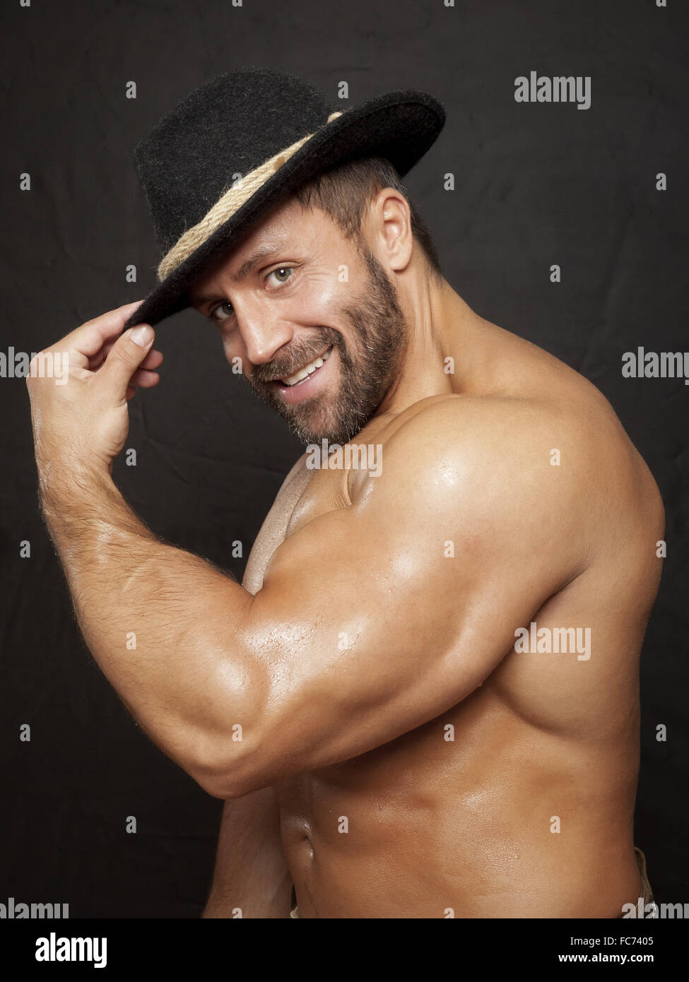 bavarian muscle man Stock Photo - Alamy