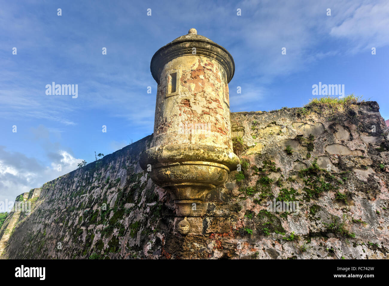 City Walls and lookout of San Juan, Puerto Rico Stock Photo - Alamy