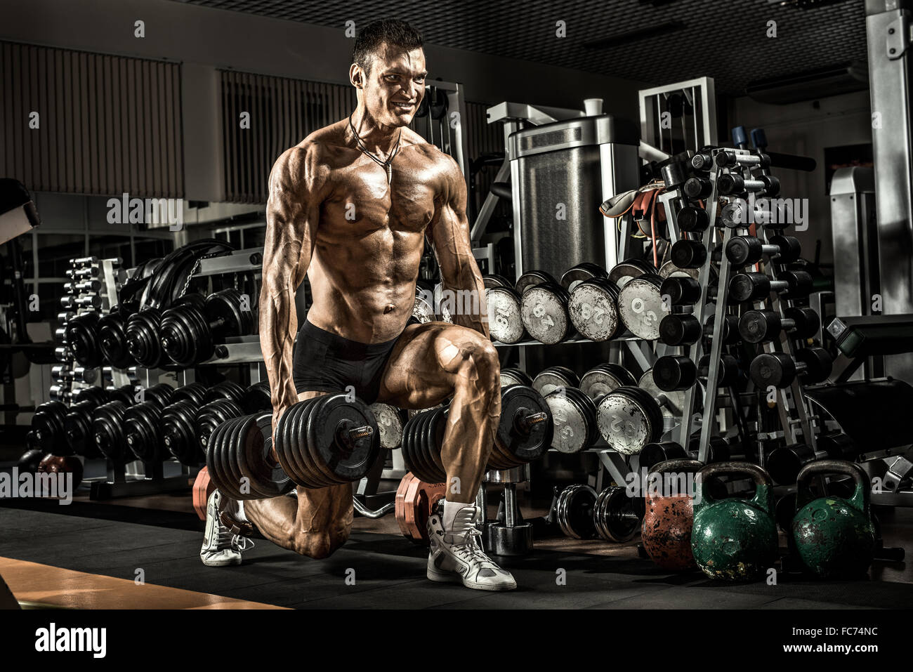 Lunge exercise, men hi-res stock photography and images - Alamy
