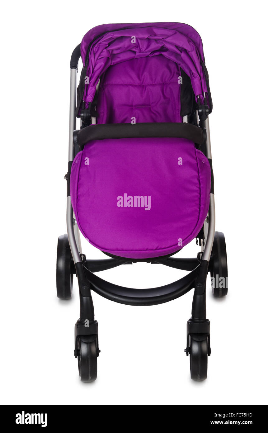 Child pram isolated on the white background Stock Photo - Alamy