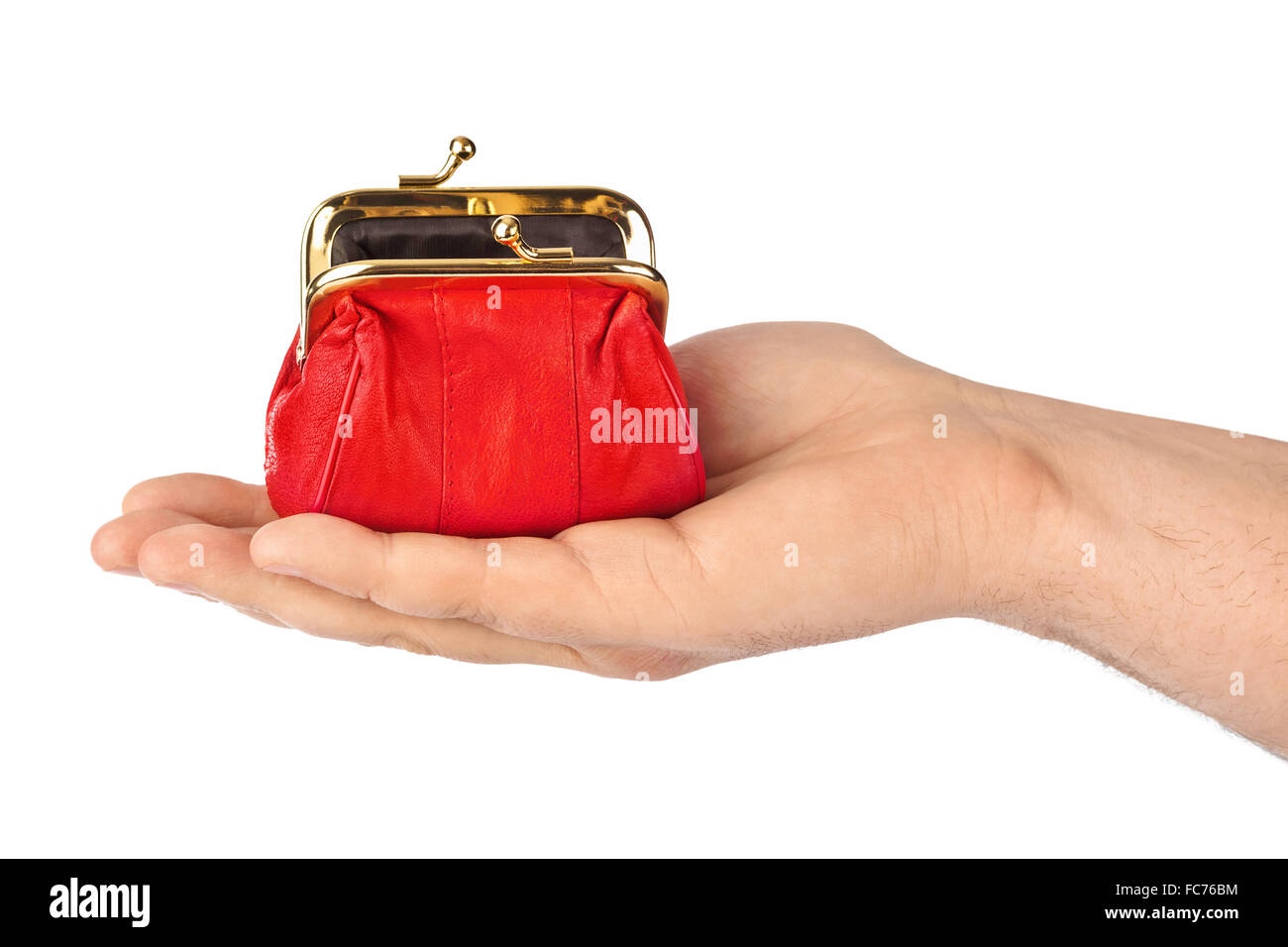 Hand with purse Stock Photo - Alamy