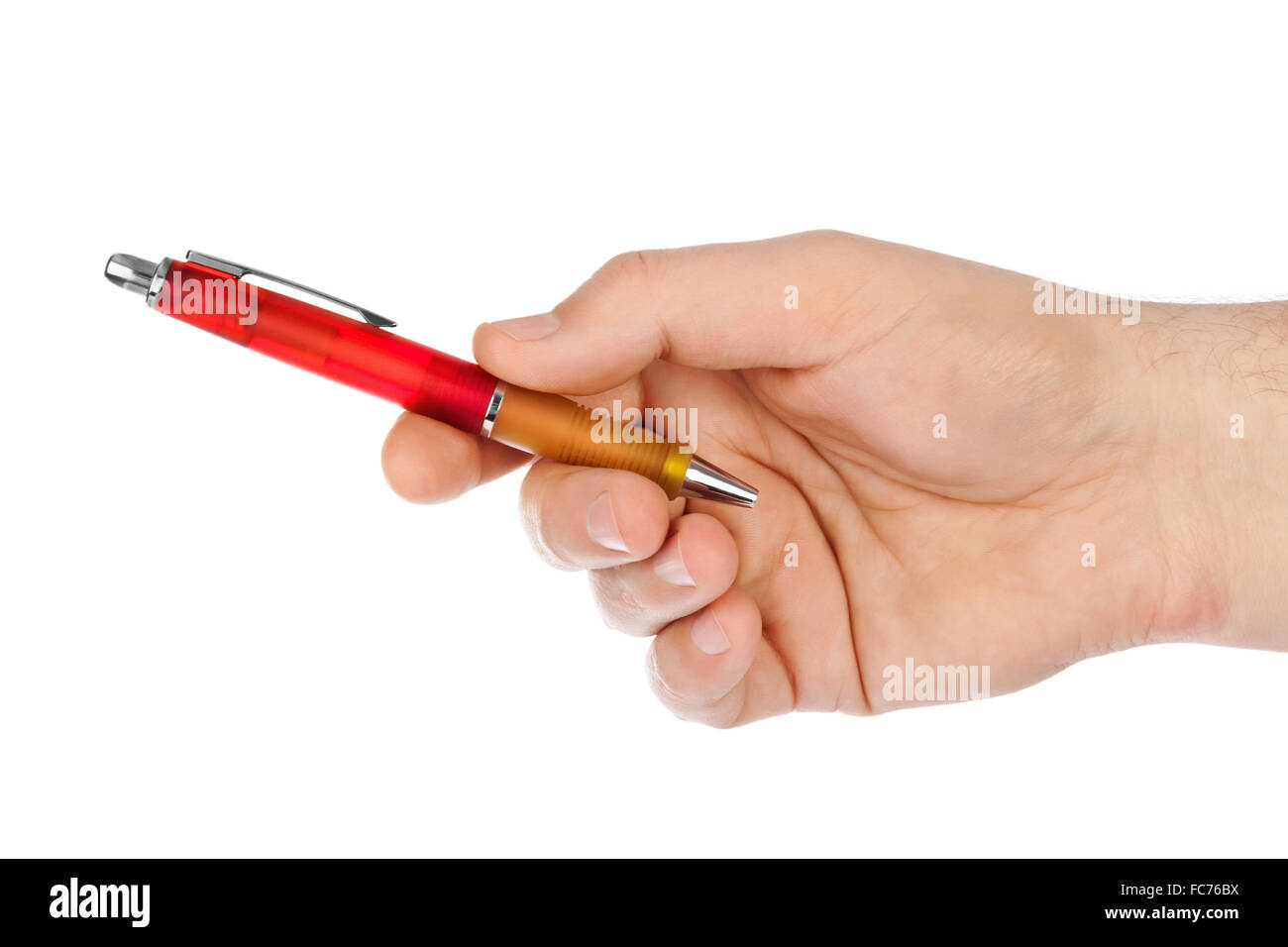 Hand giving pen Stock Photo - Alamy