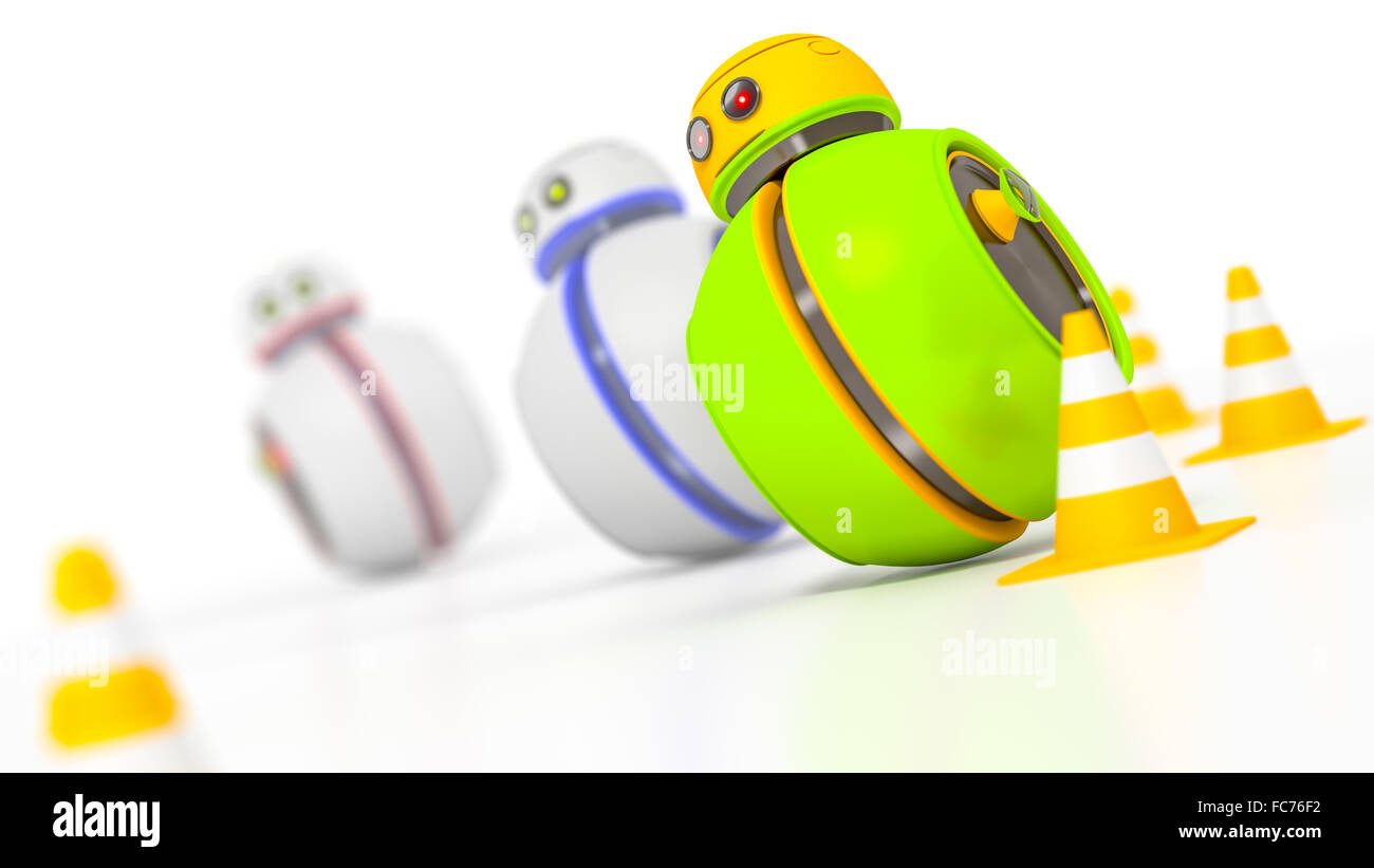 3d robot robots robotic Cut Out Stock Images & Pictures - Alamy