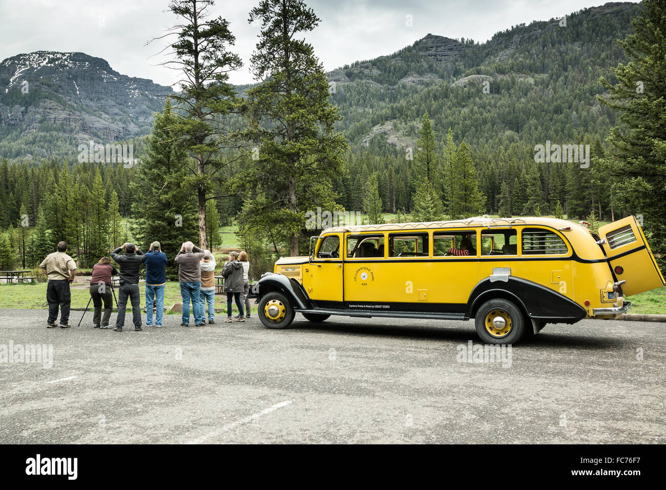 Yellowstone park tour bus hi-res stock photography and images - Alamy