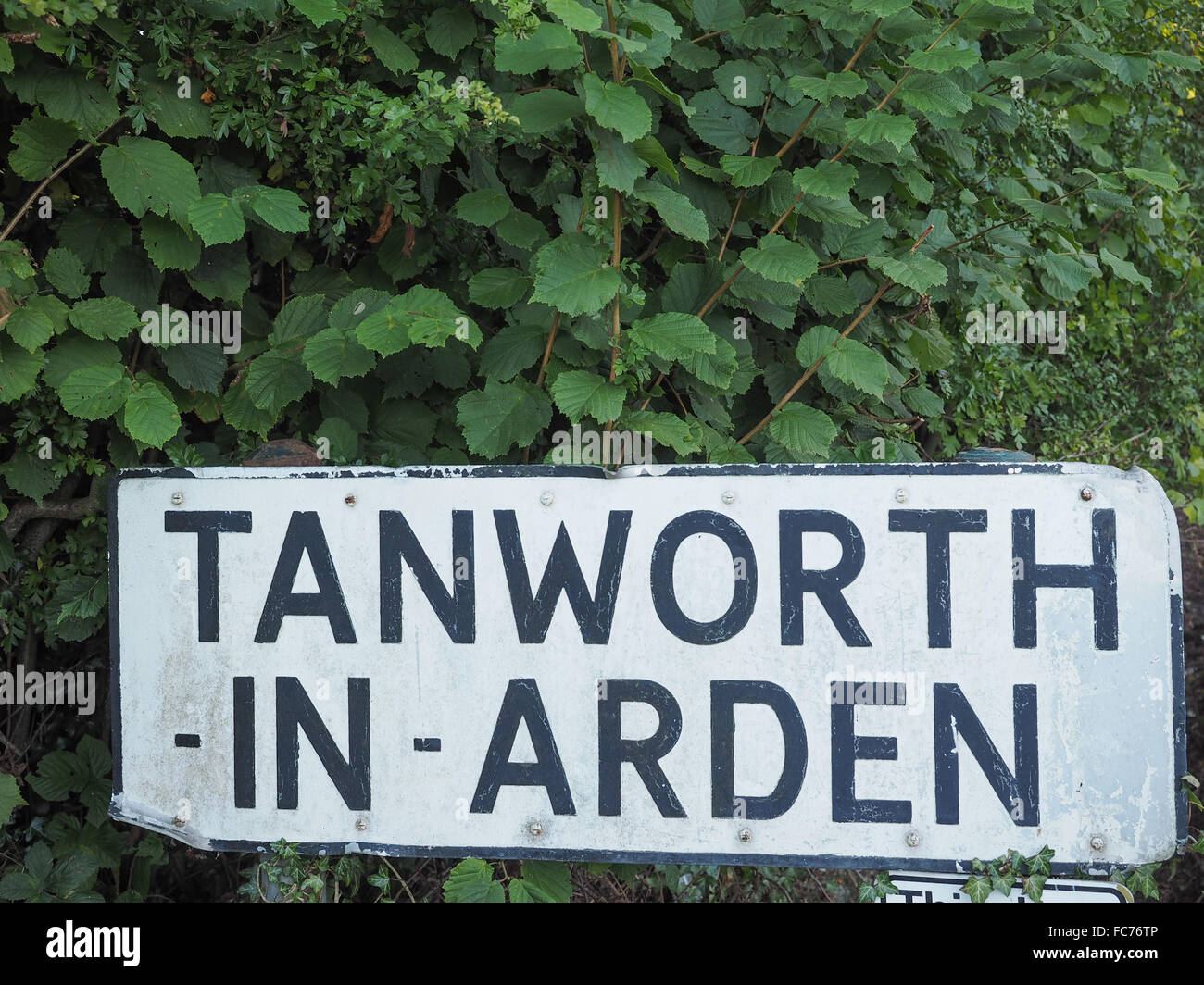 Tanworth in Arden sign Stock Photo - Alamy