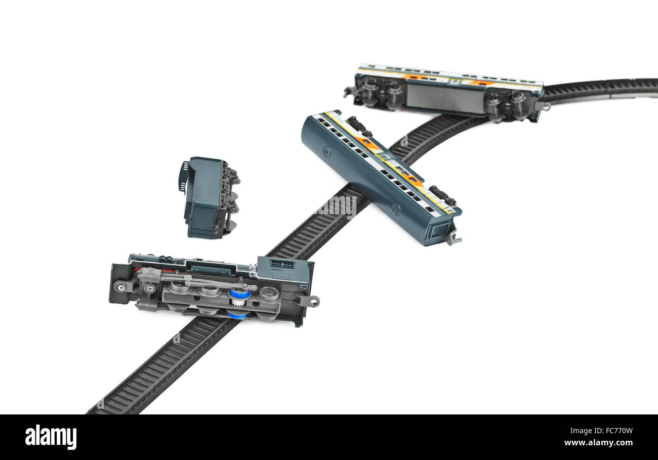 Crash toy train Stock Photo - Alamy