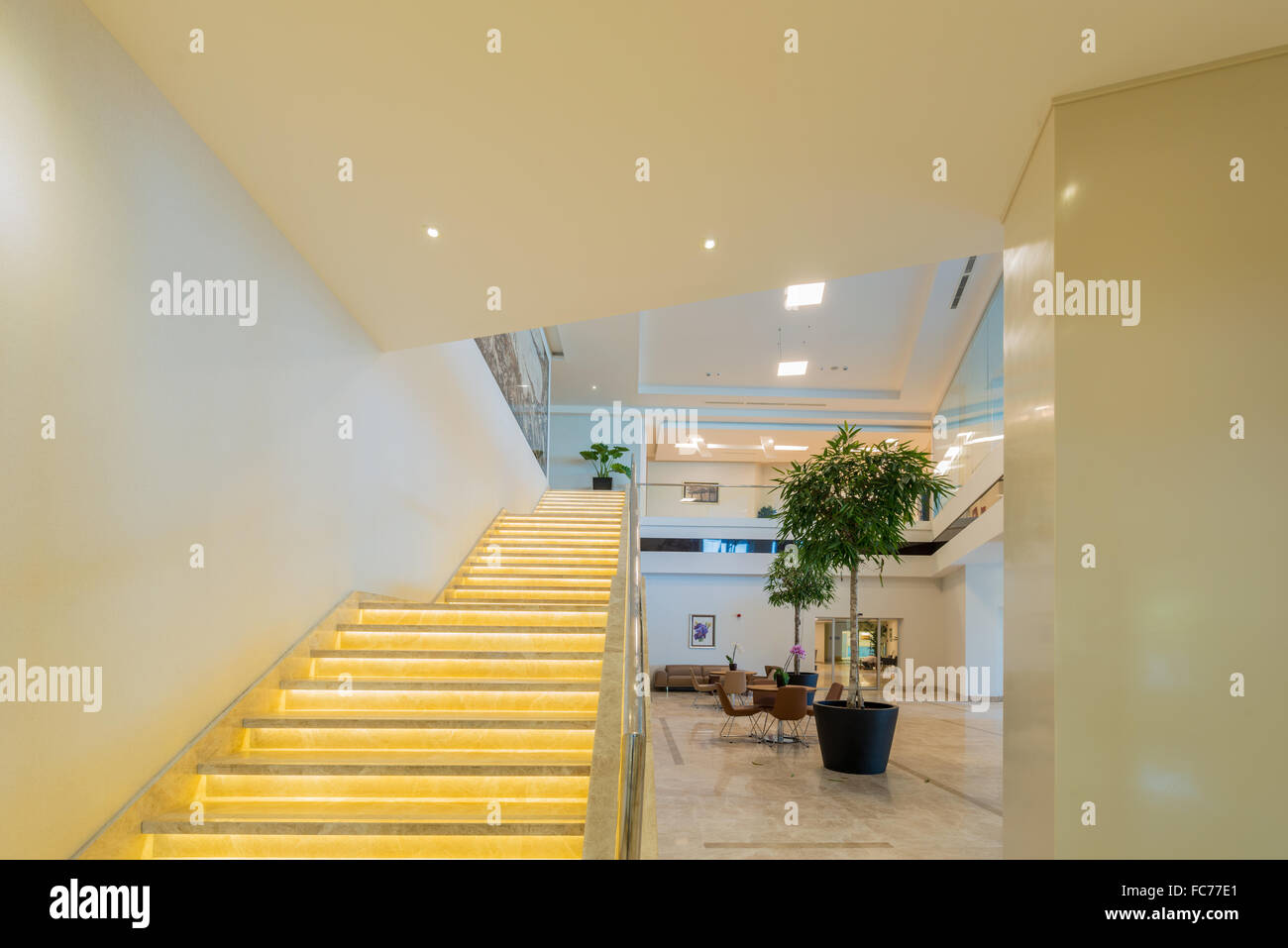 Stair case in the modern hotel interior Stock Photo - Alamy