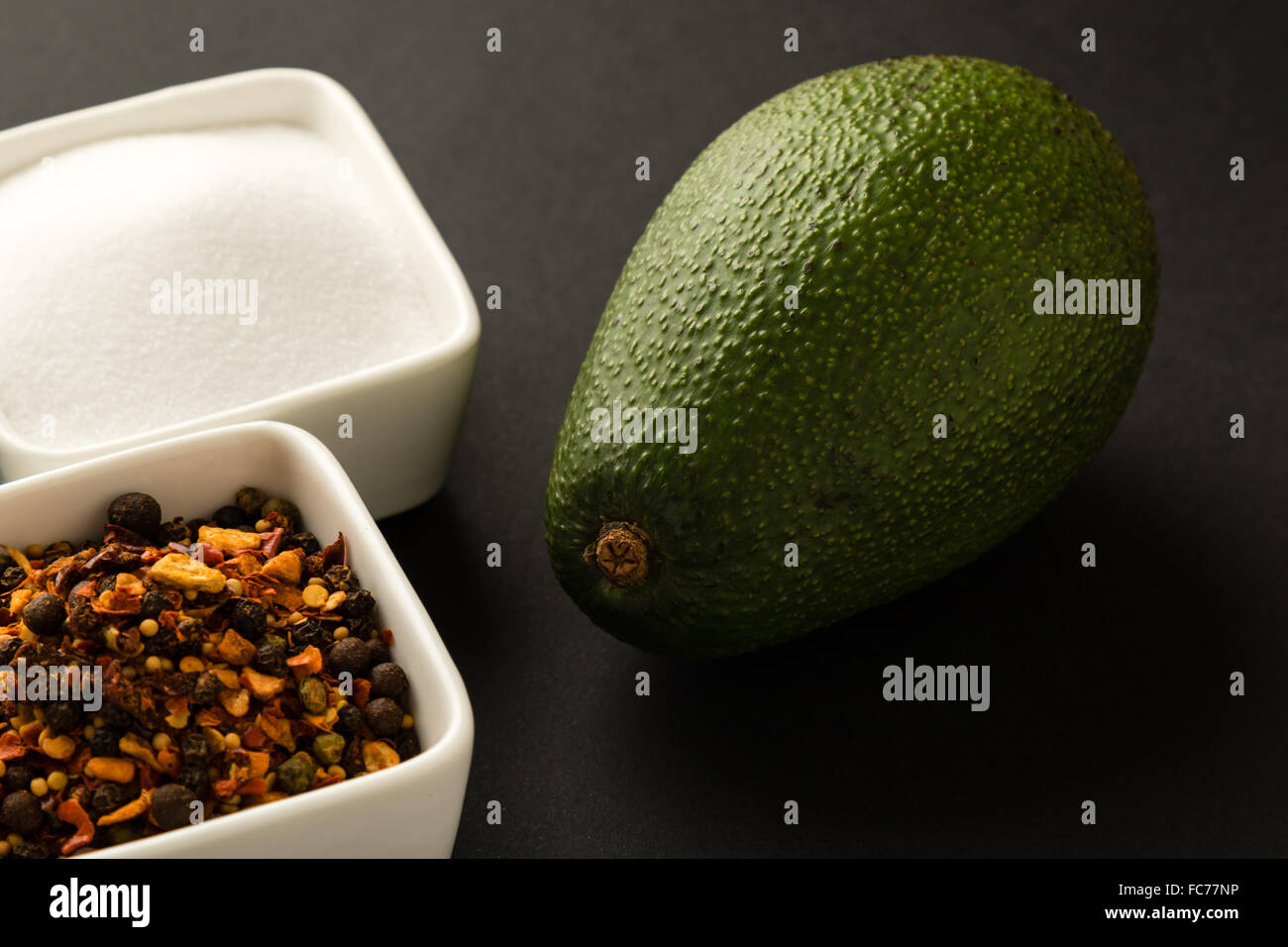 avocado with seasoning Stock Photo - Alamy