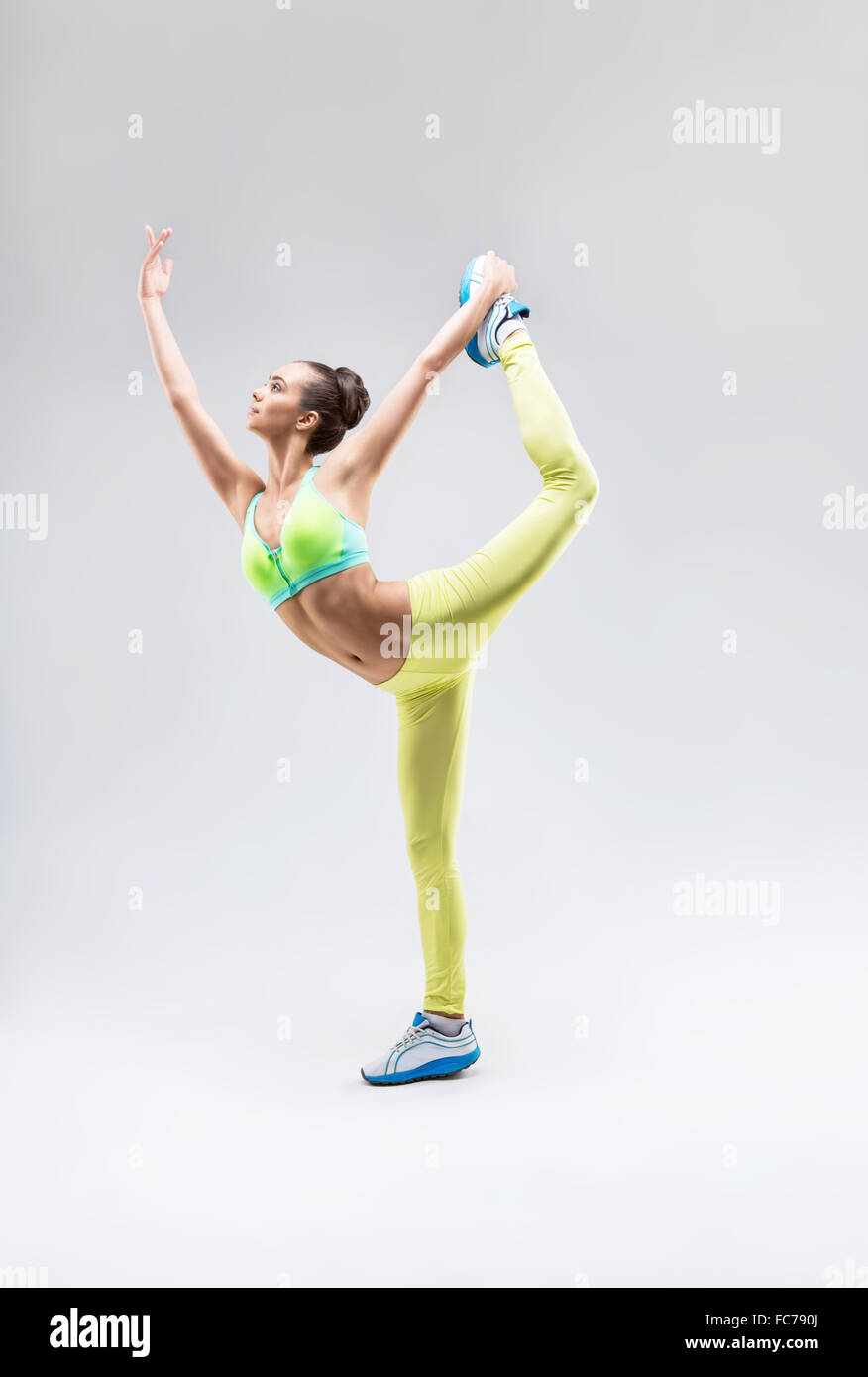 Stretching females hi-res stock photography and images - Alamy