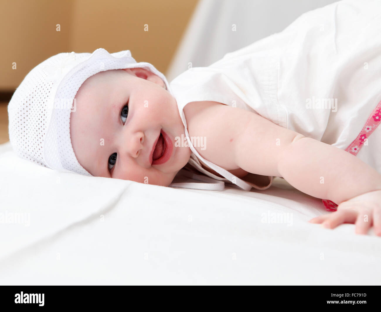 portrait of cute little baby in a funny hat Stock Photo - Alamy