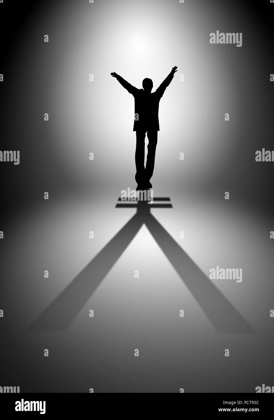 Image business man shadow currency hi-res stock photography and images ...