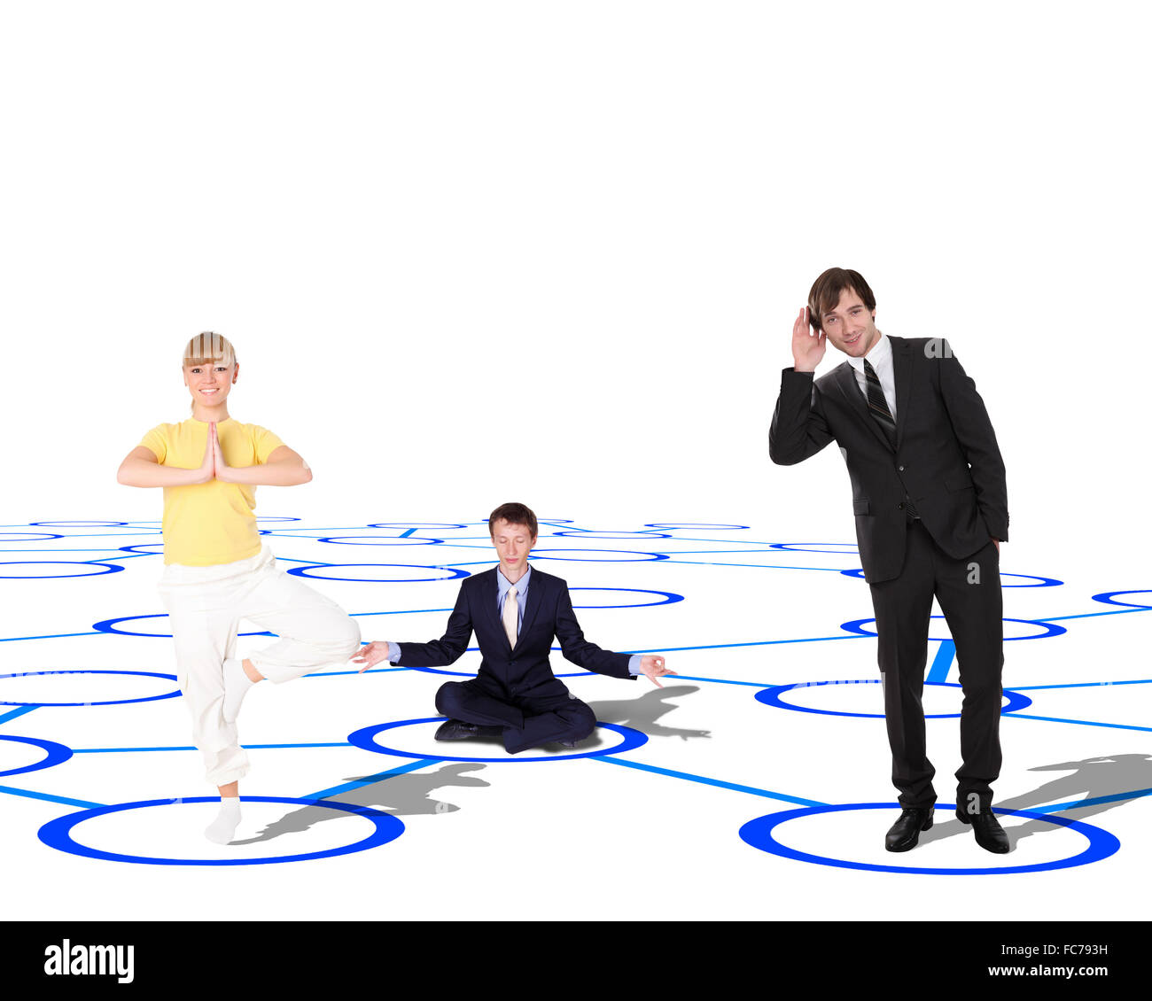 Picture of people connected in social network Stock Photo - Alamy