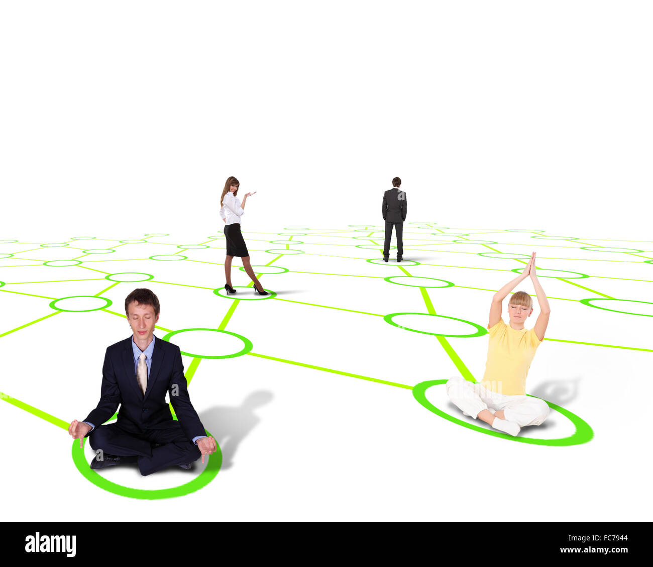 Picture of people connected in social network Stock Photo - Alamy