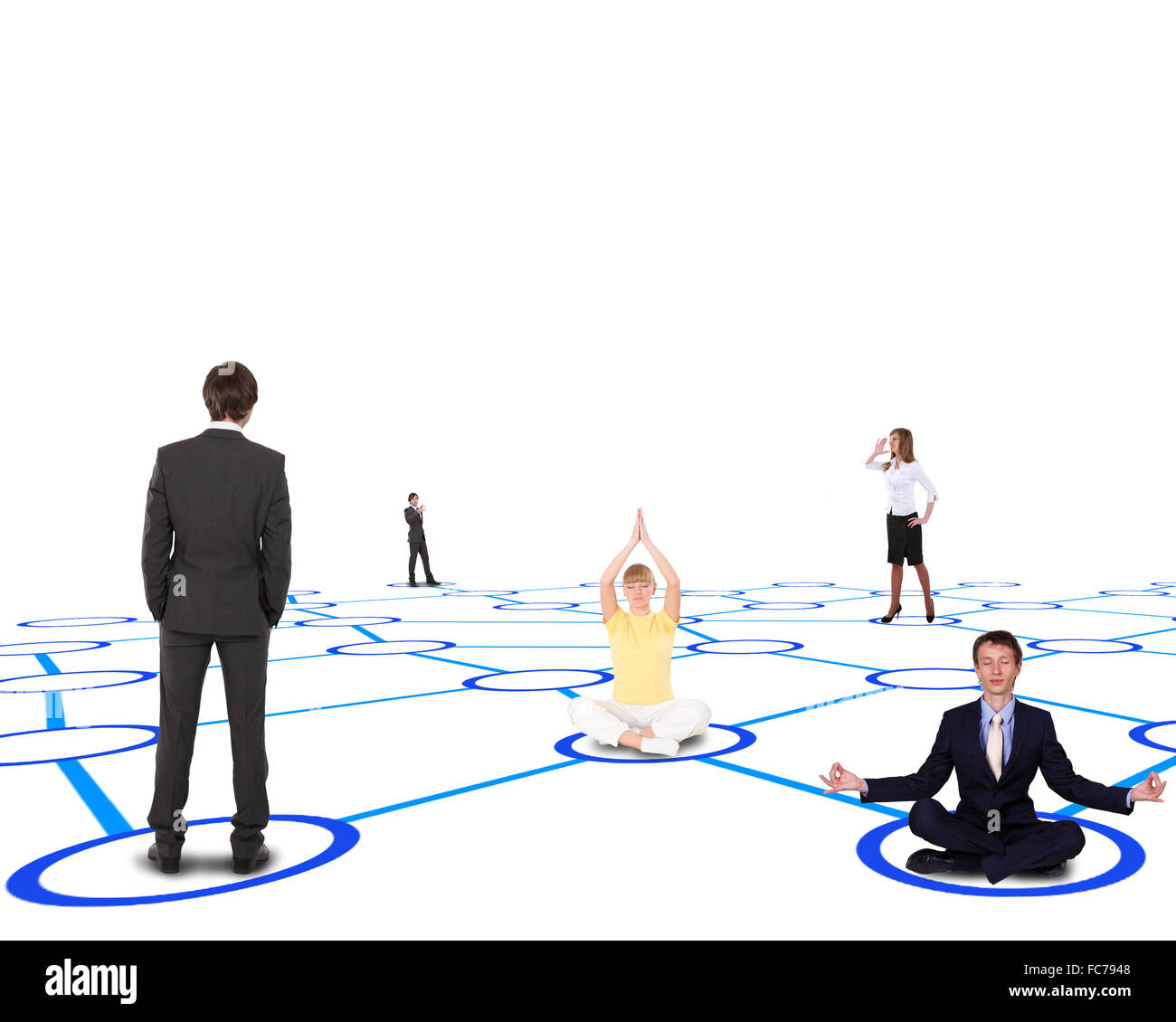 Picture of people connected in social network Stock Photo - Alamy