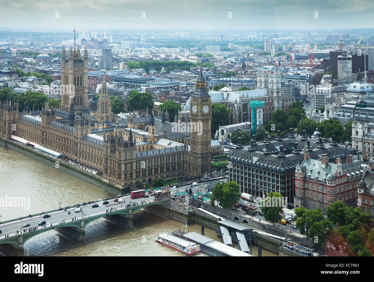 Aerial view of London cityscape, Middlesex, United Kingdom Stock Photo ...