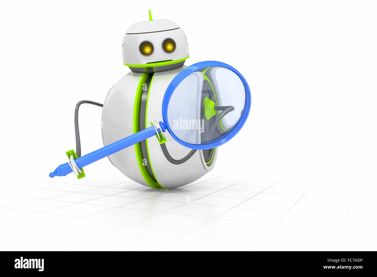 3d render little man magnifying hi-res stock photography and images - Alamy