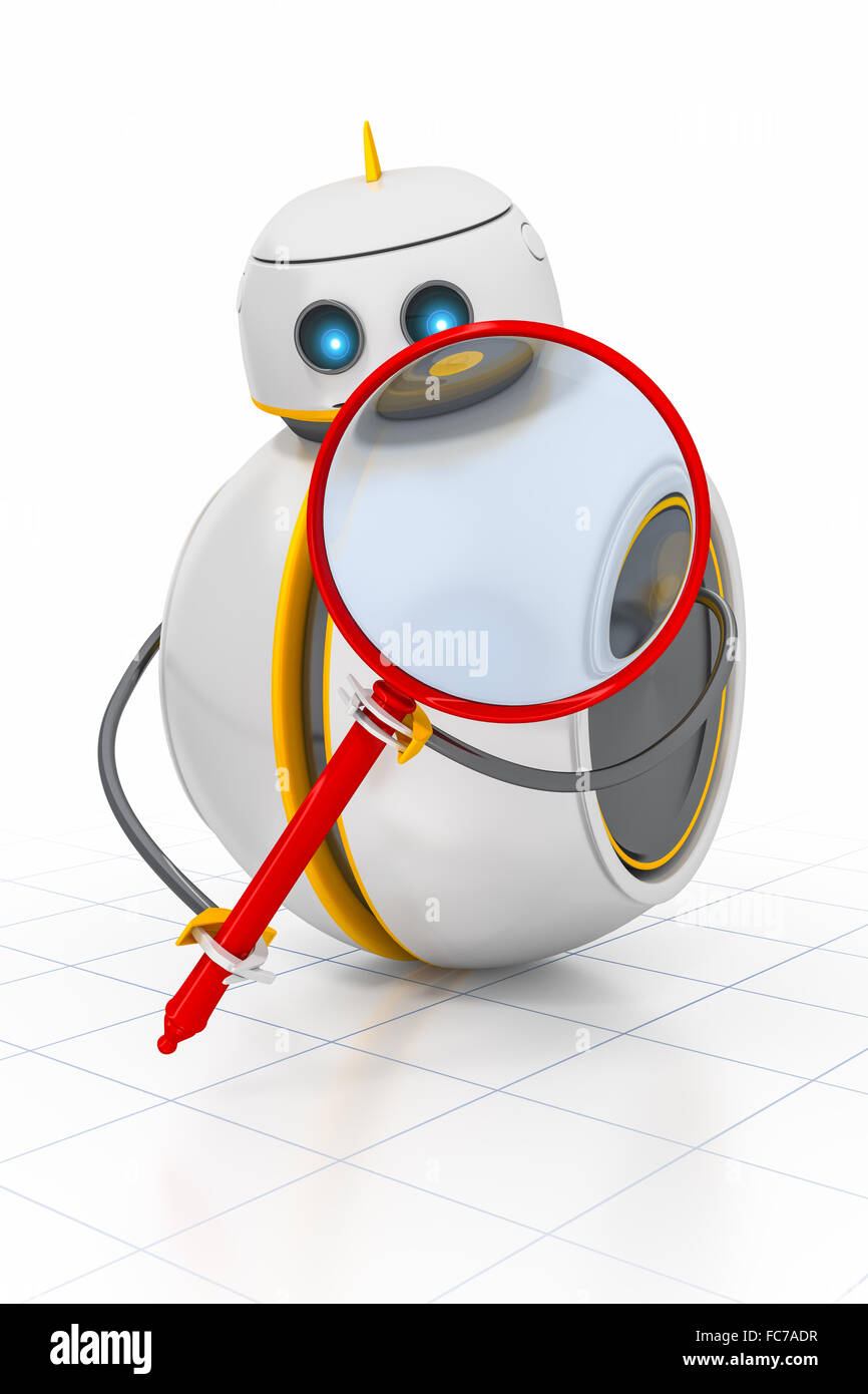 3d render little man magnifying hi-res stock photography and images - Alamy