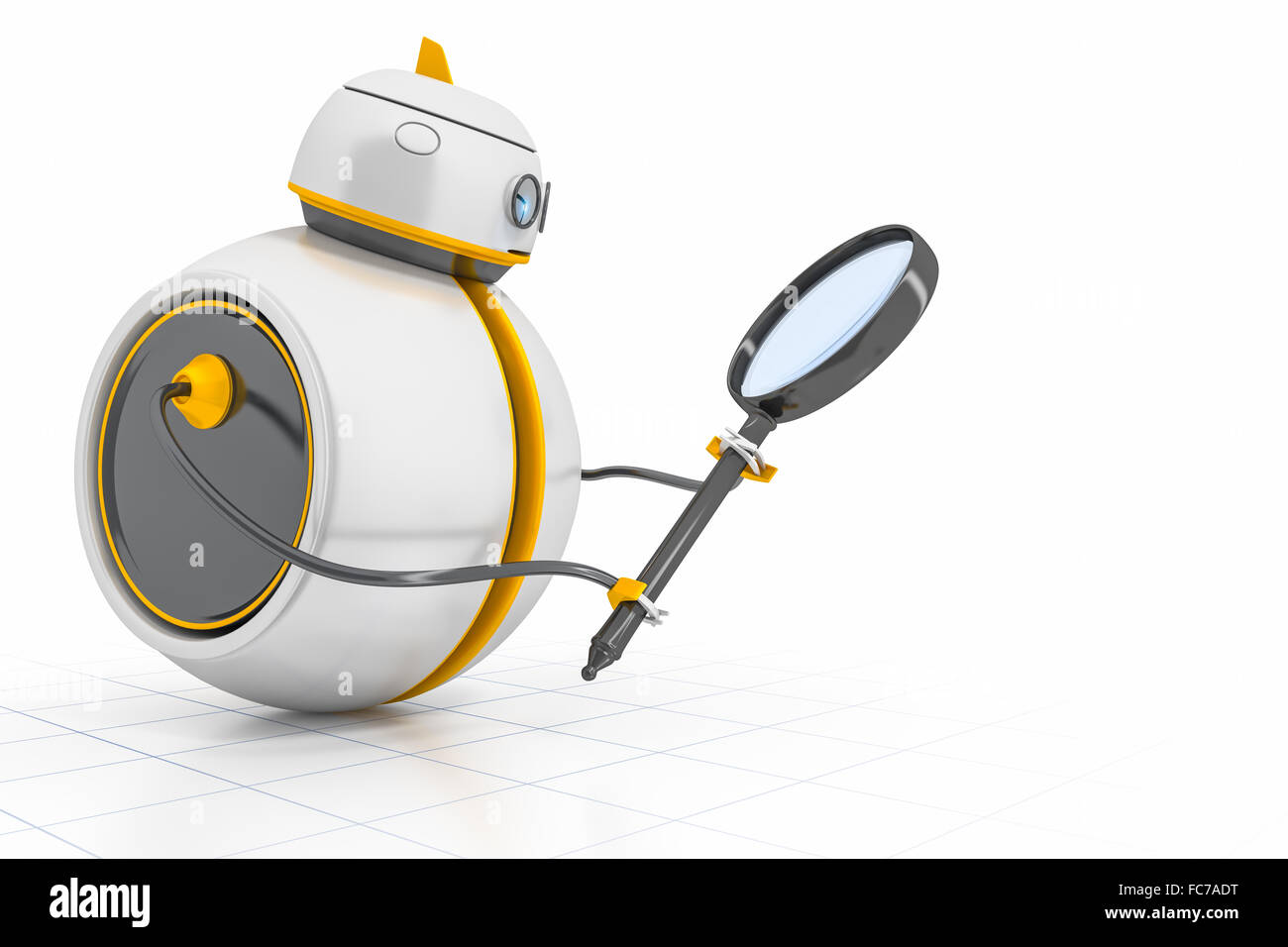 3d render little man magnifying hi-res stock photography and images - Alamy