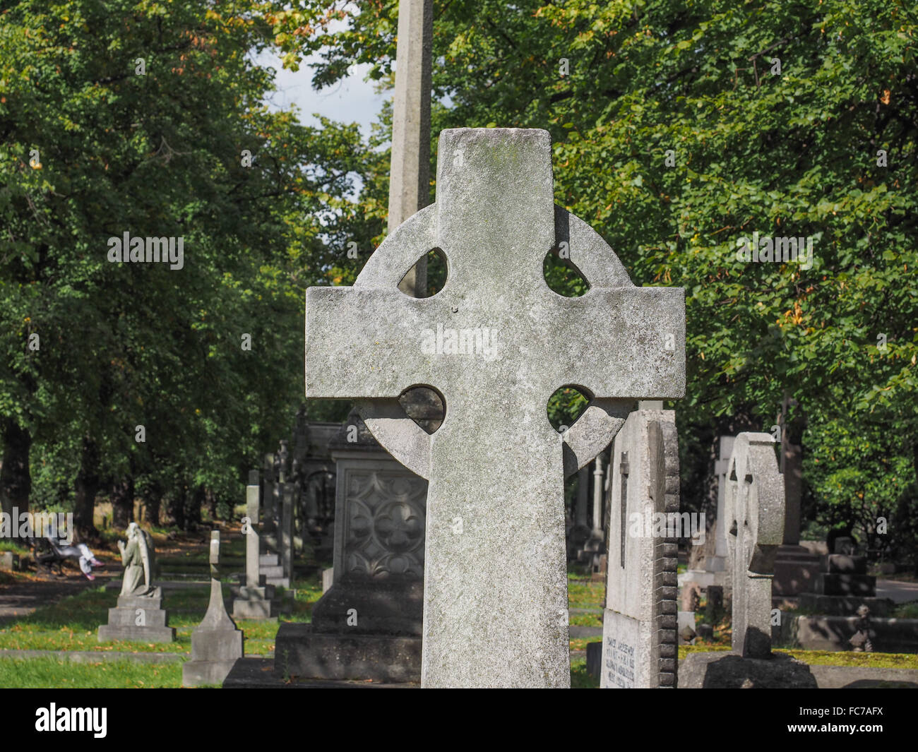 Tombs and crosses at goth cemetery Stock Photo - Alamy