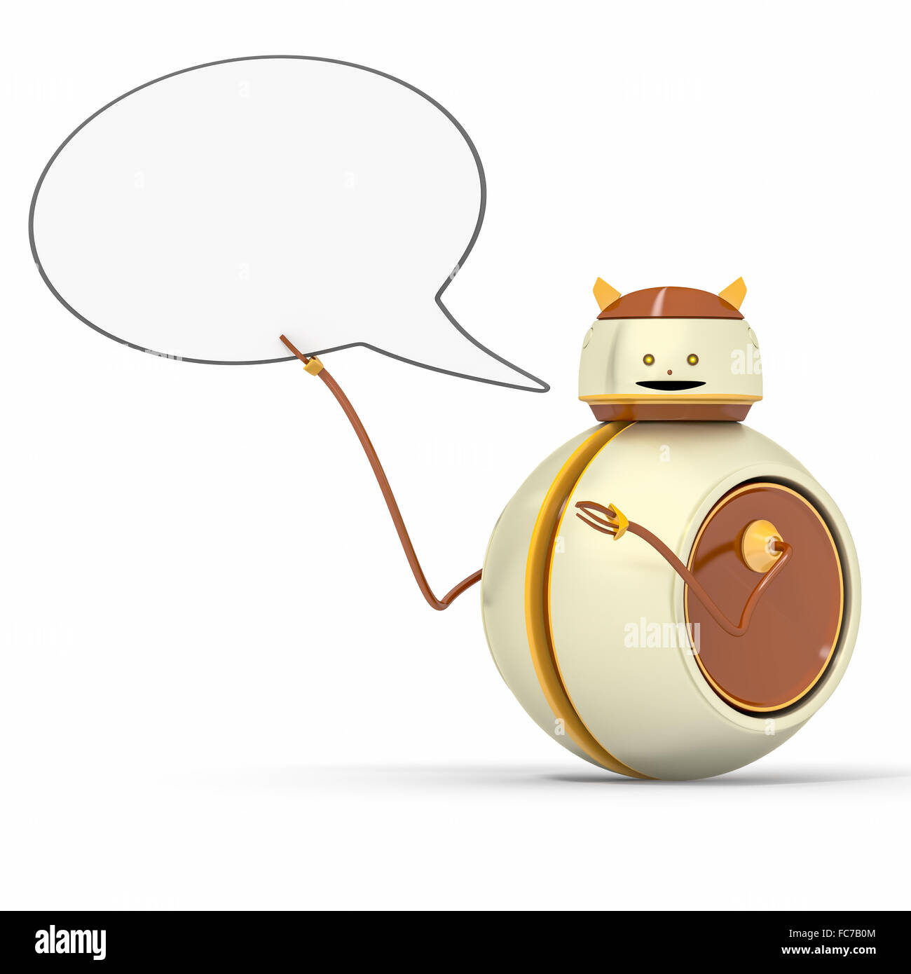 Cartoon future robot speech Cut Out Stock Images & Pictures - Alamy