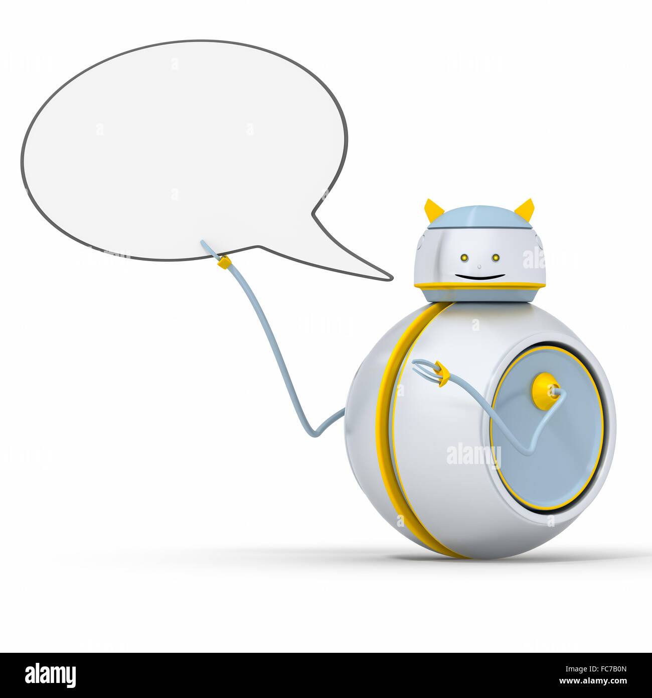Cartoon future robot speech Cut Out Stock Images & Pictures - Alamy
