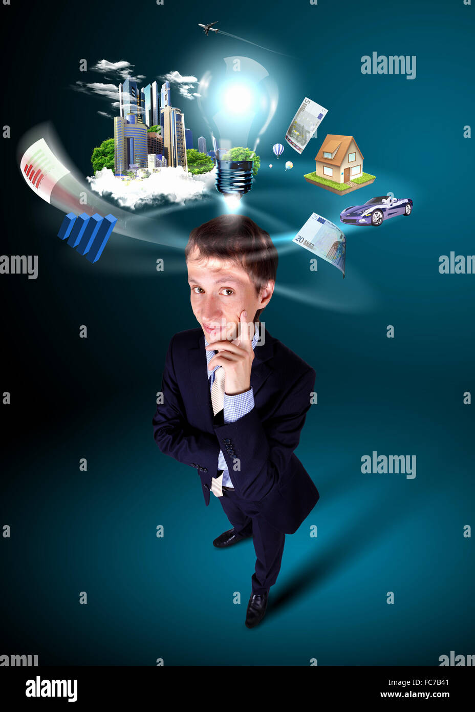Image of young creative and innovative bussiness man Stock Photo - Alamy
