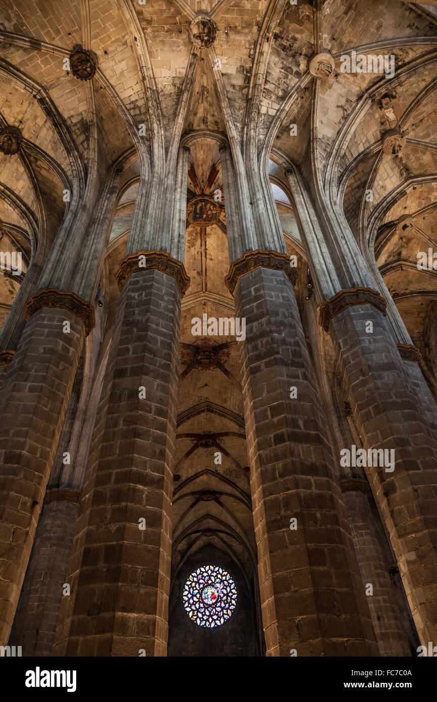 Gothic church interior Stock Photo - Alamy