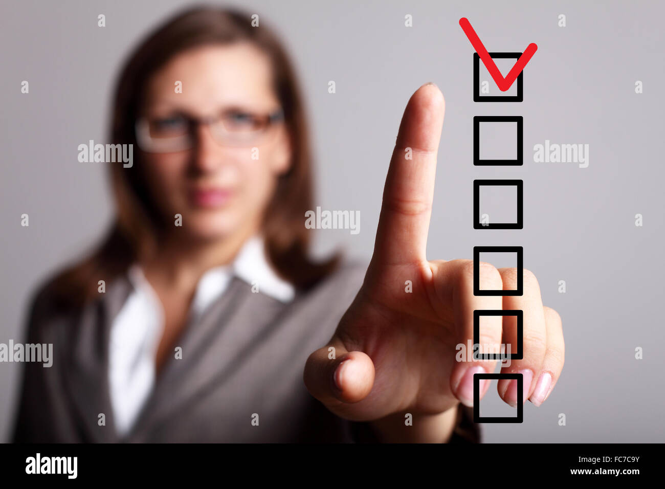 Image of a check list with red mark Stock Photo - Alamy