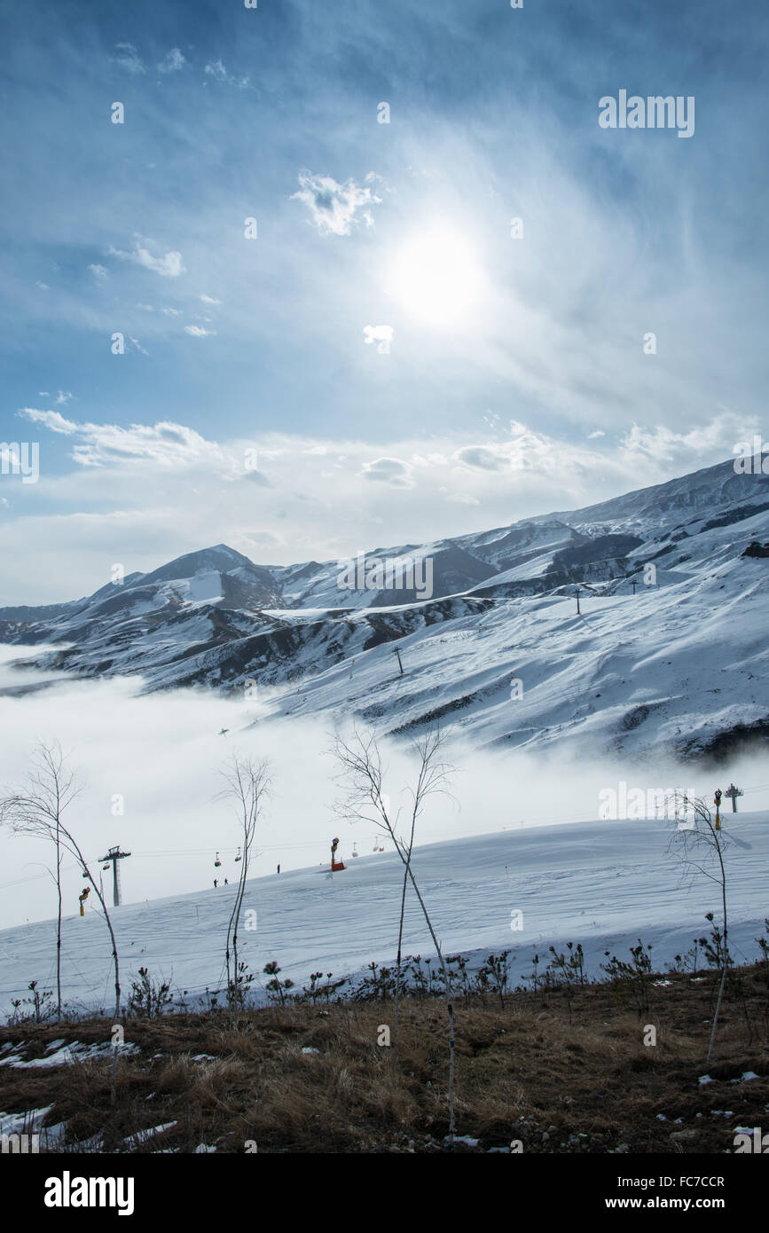 Mountains during winter in Azerbaijan Stock Photo - Alamy