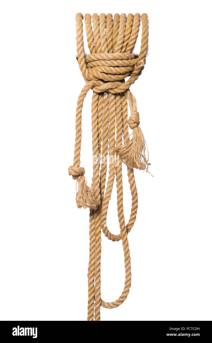 Rope isolated on the white background Stock Photo - Alamy