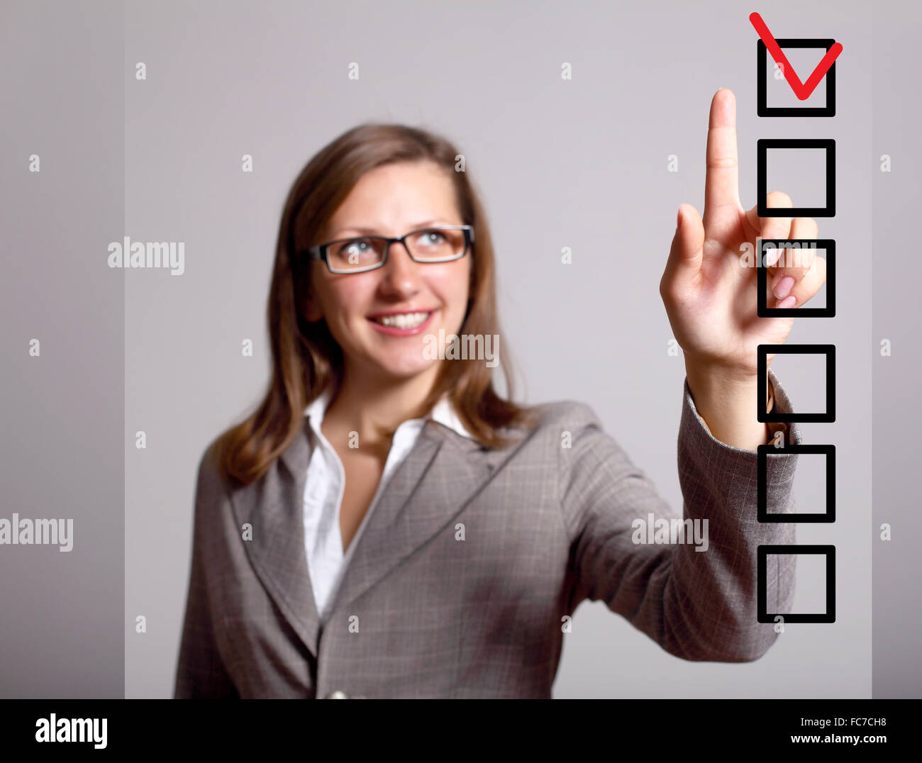 Image of a check list with red mark Stock Photo - Alamy
