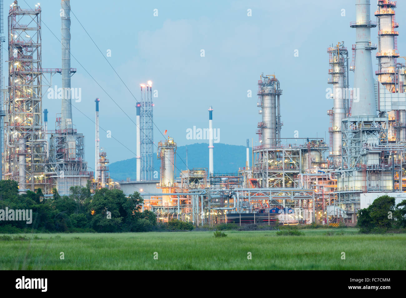 Oil Refinery Factory Stock Photo - Alamy